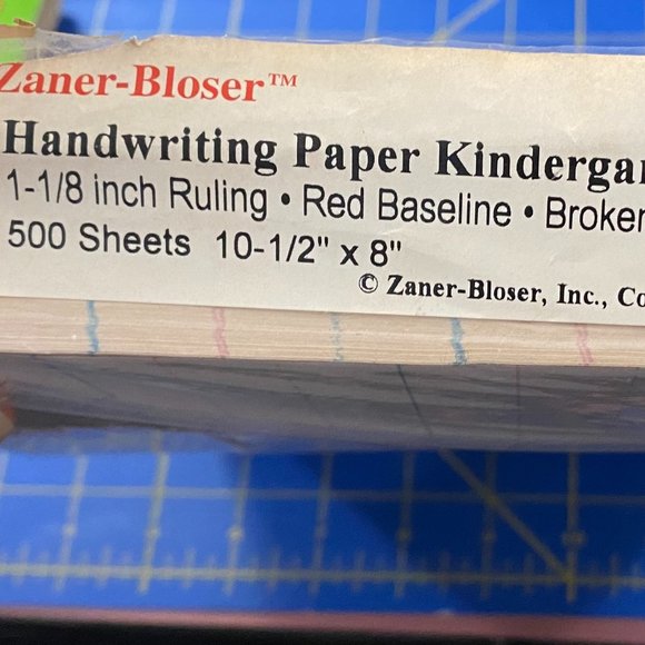 Zaner-Bloser | Toys | Red Baseline Ruled Newsprint Pre Kkindergarten ...